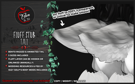 Second Life Marketplace - Eden by Eve // Fluff Stub Tail